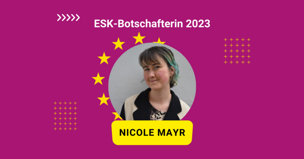 Nicole Mayr ist unsere ESK-Botschafterin 2023
